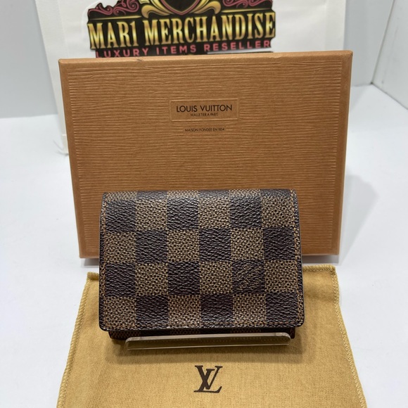 Louis Vuitton | Bags | Louis Vuitton Card Case Damier Ebene Pre Loved ...